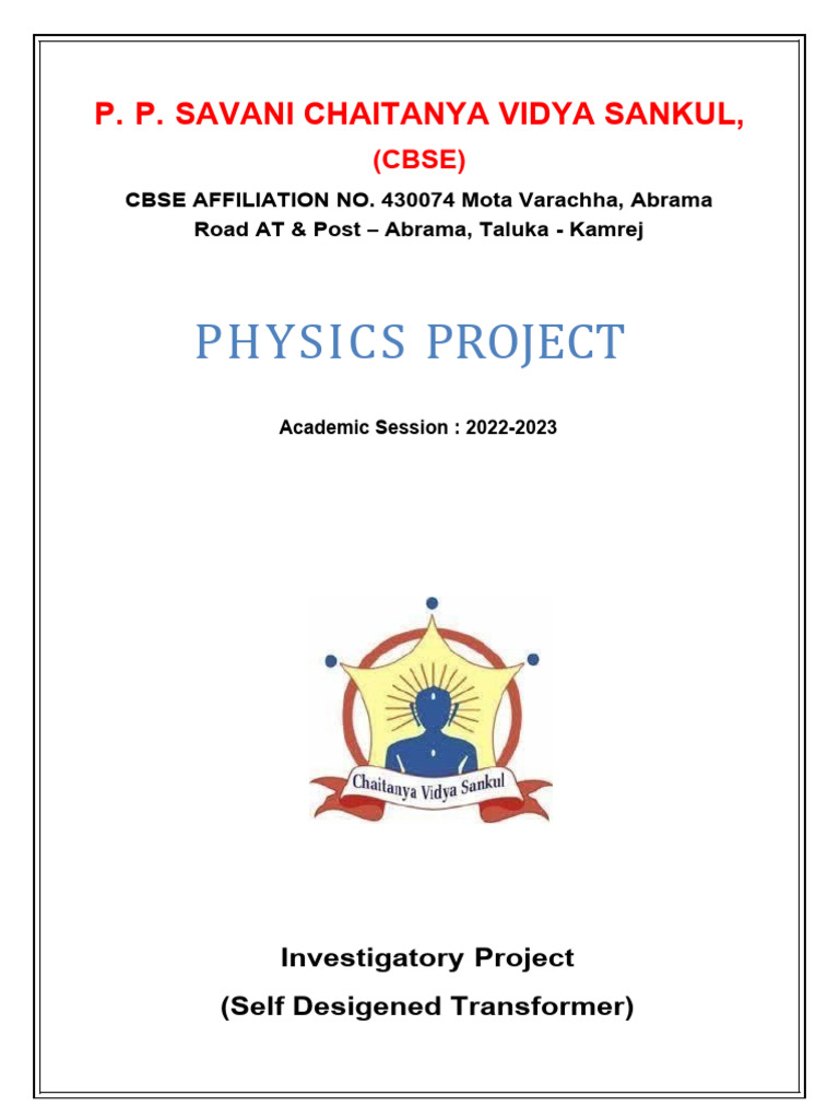 Self-Designed Transformer Project Report | PDF