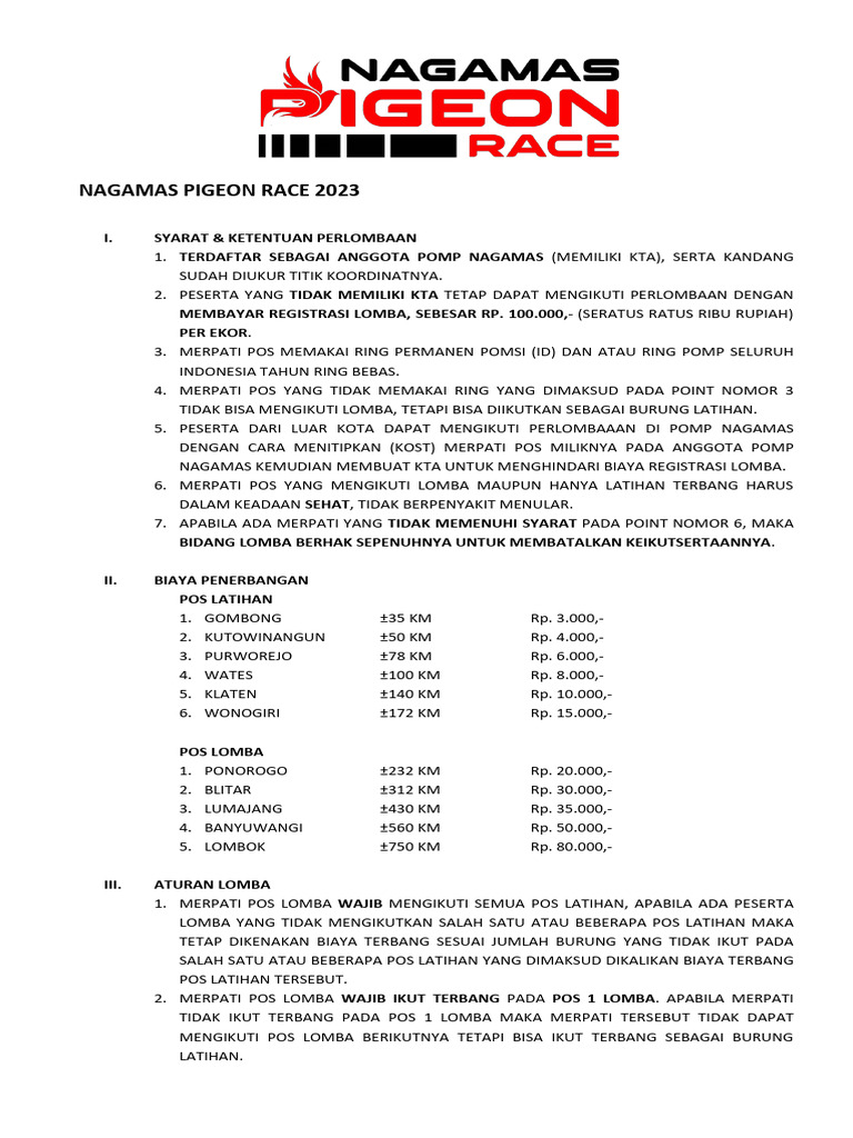 Peraturan Lomba NPR 2023 | PDF