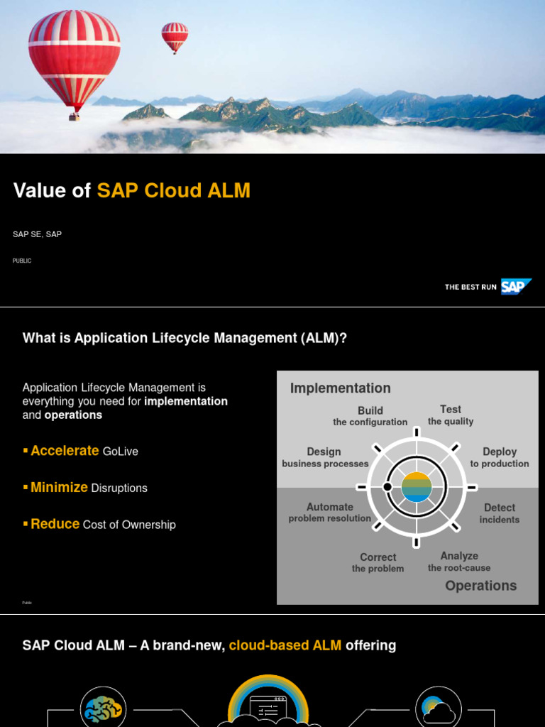 Value of SAP Cloud ALM | PDF