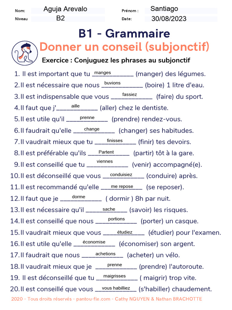 Subjontif Present Guia | PDF