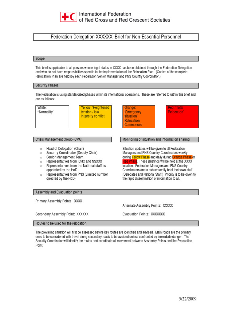 Template Relocation Plan BRIEF | PDF