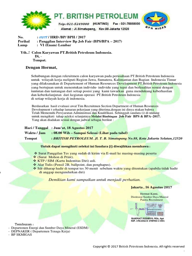 PT British Petroleum Jakarta | PDF