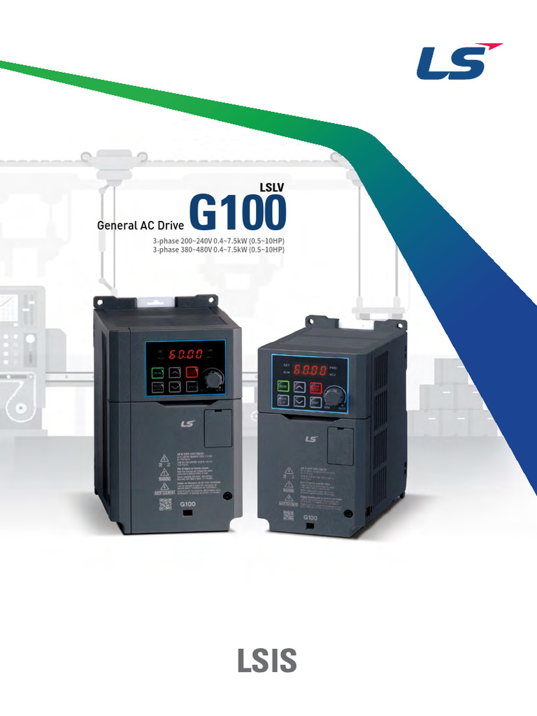 LS G100 VFD Manual Overview | PDF | Electrical Engineering | Electricity