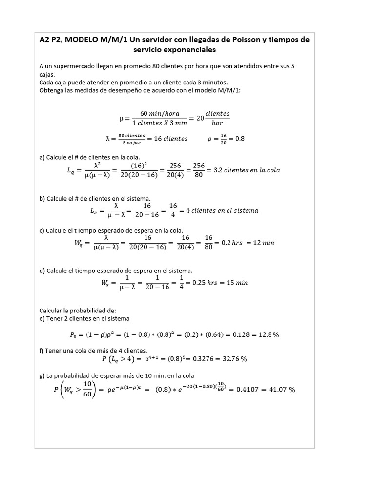 A2 P2 - Modelo MM1 | PDF
