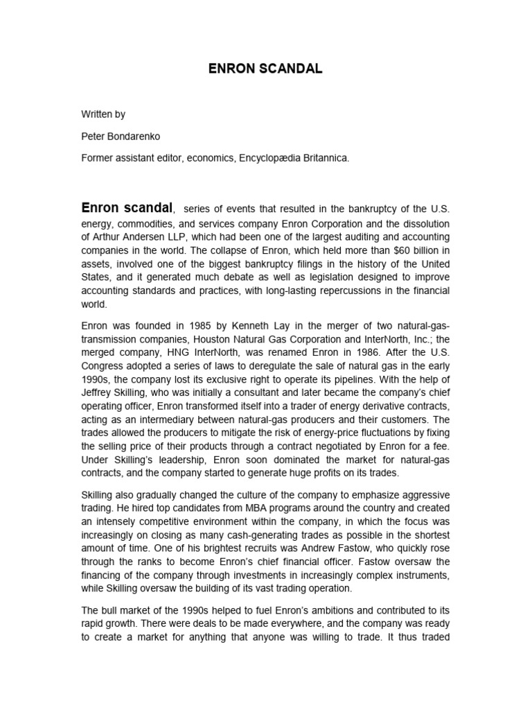 Enron Case | PDF