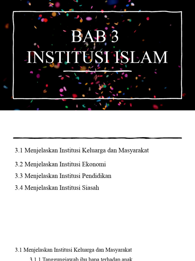 Topik 3 Institusi Islam | PDF