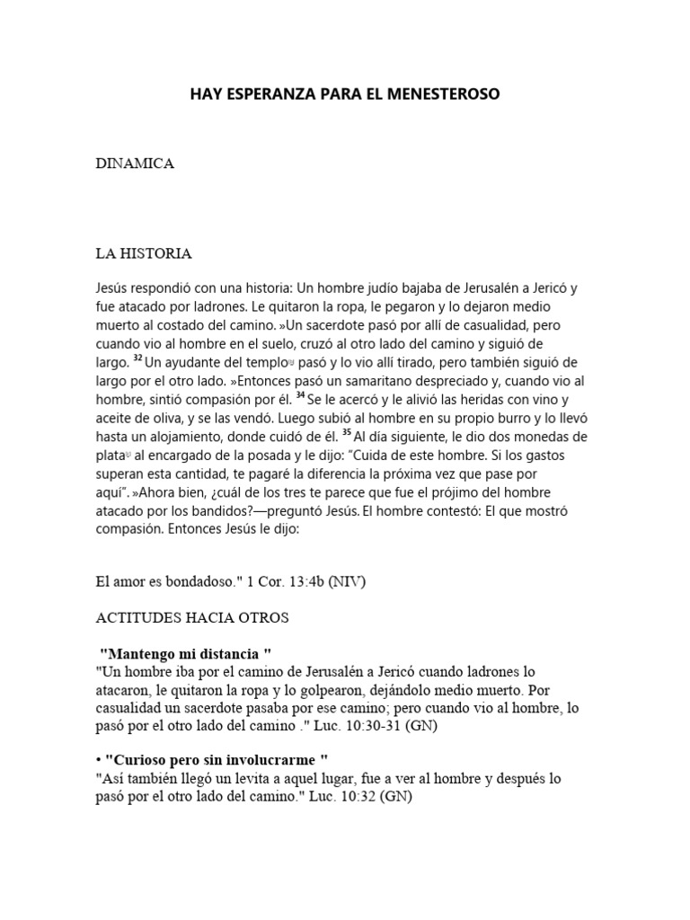Hay Esperanza para El Menesteroso | PDF