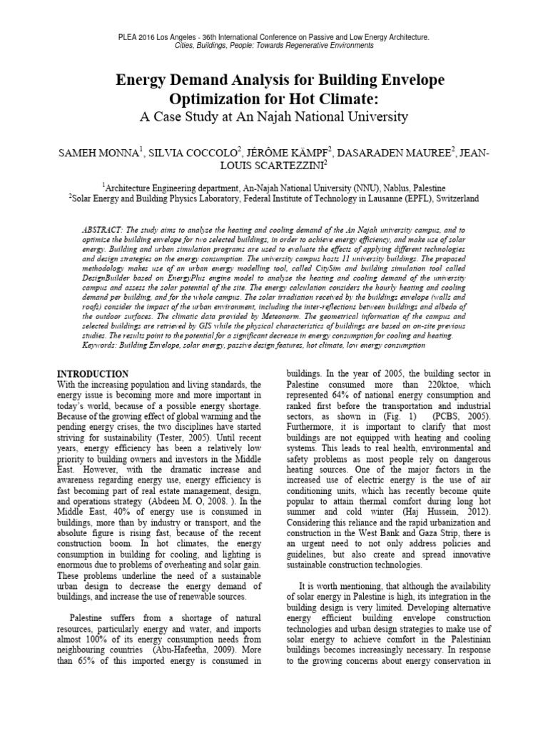 2016-Energy Demand Analysis For Building Envelope-2016 | PDF