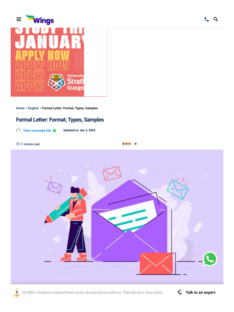 Formal Letter Format, Types, Samples, and Writing Tips - Leverag | PDF ...