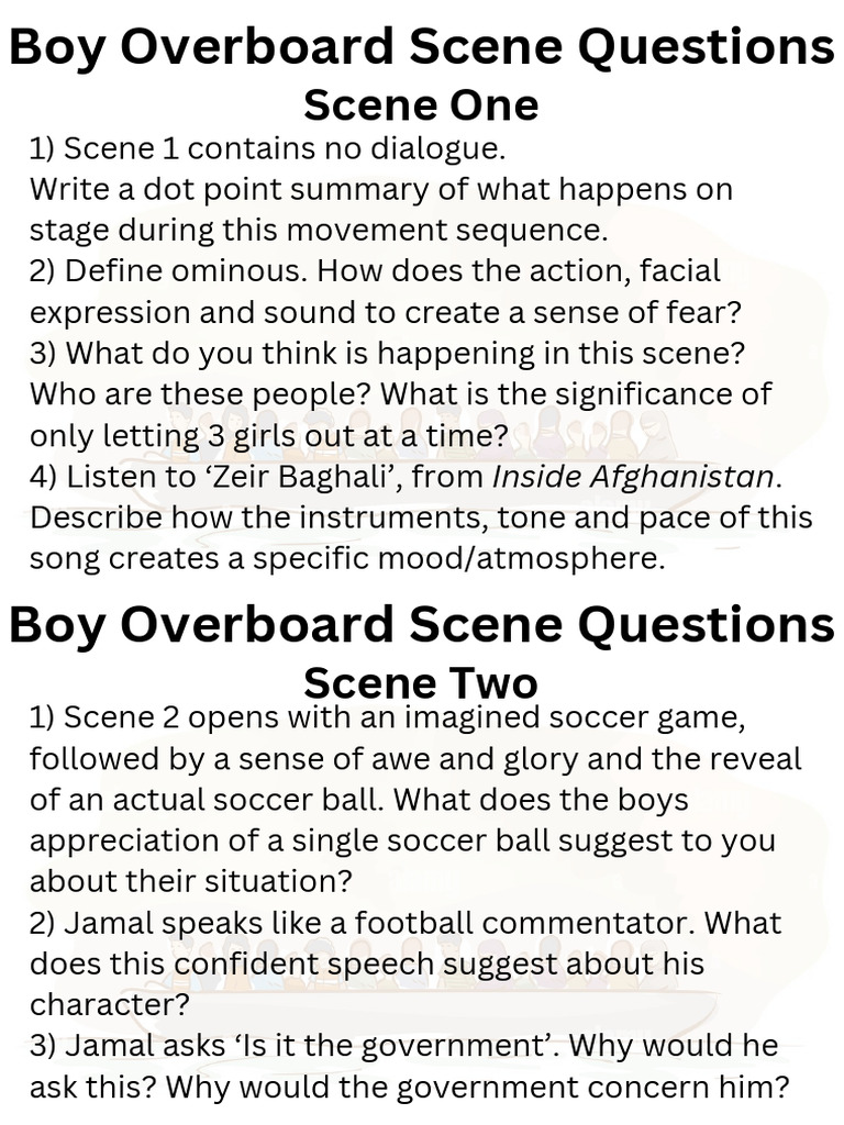 Resource 1.2 Boy Overboard Questions | PDF