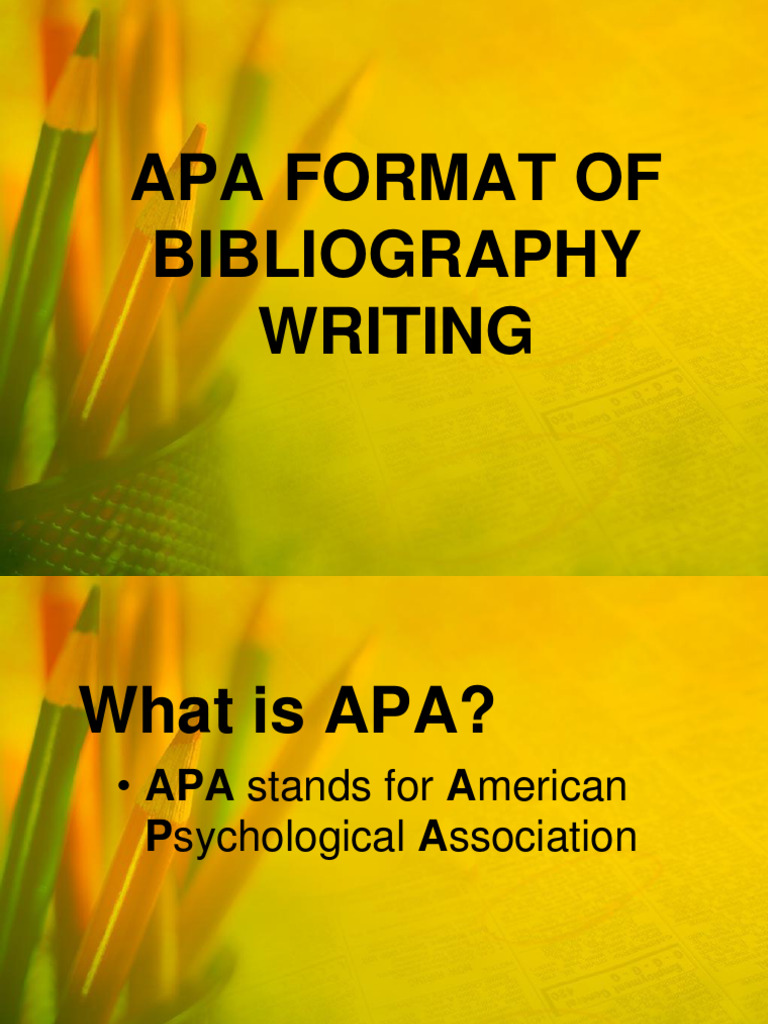 Apa Format | PDF