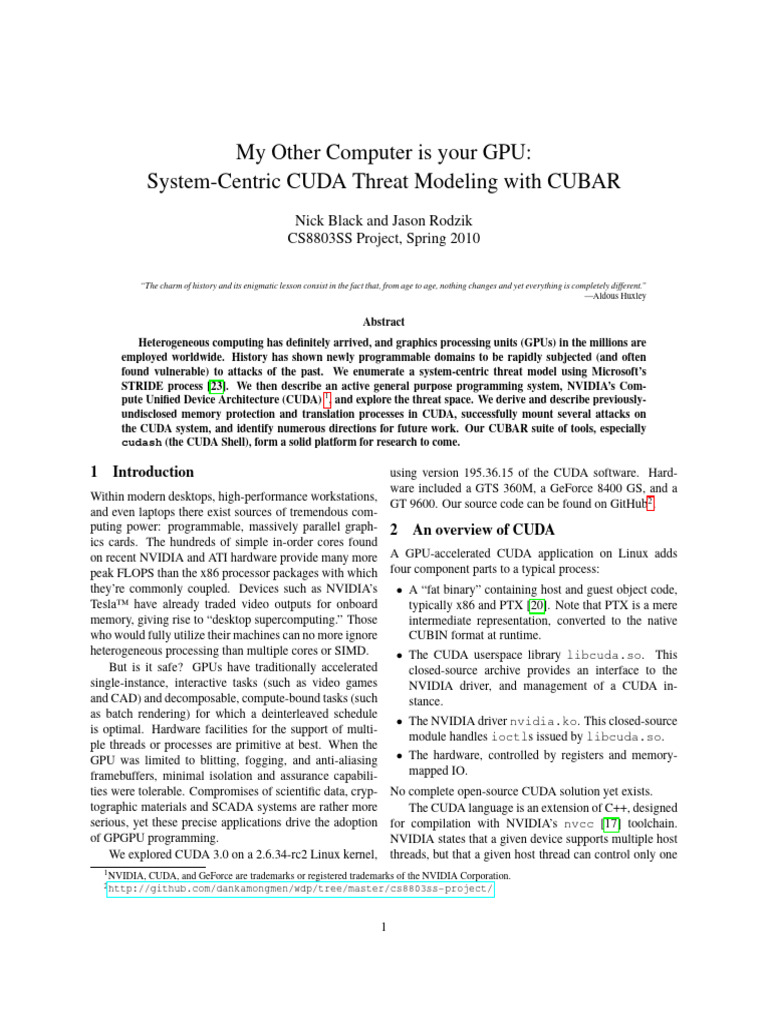 Cs 8803 Ss Project | PDF