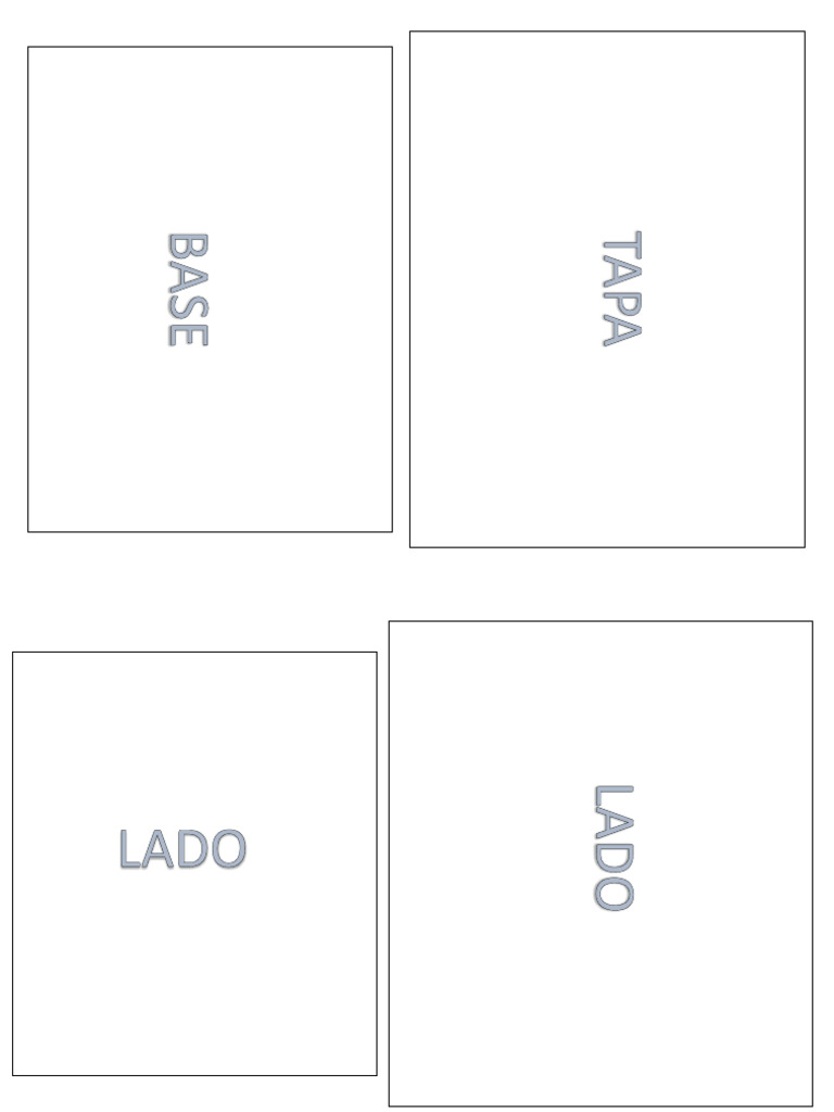 Molde de caja rectangular - plantillas digitales | PDF