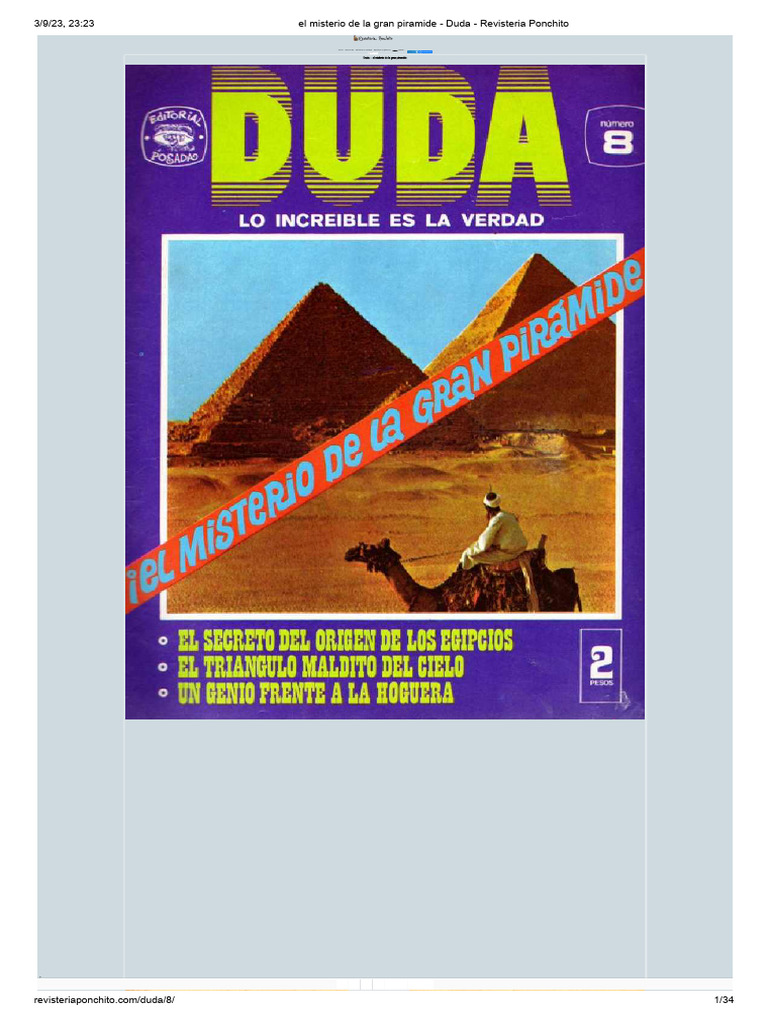 8 El Misterio de La Gran Piramide - Duda - Revisteria Ponchito | PDF
