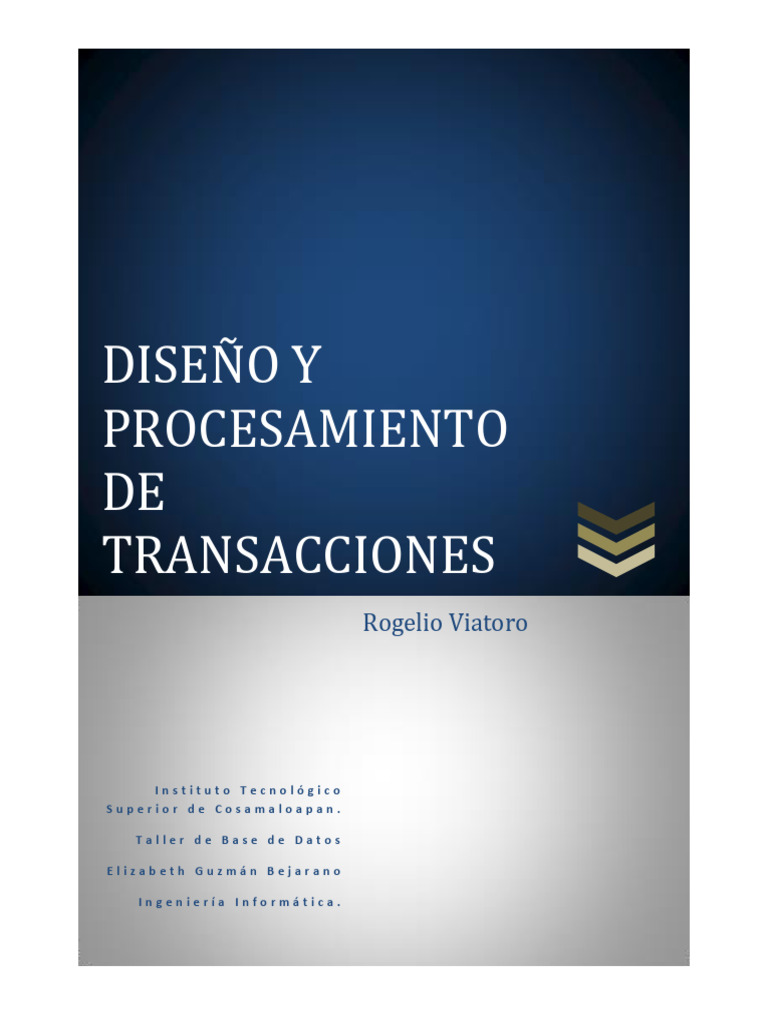 Diseño y Procesamiento de Transacciones | PDF