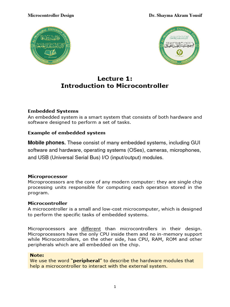 Microcontroller Design Overview | PDF