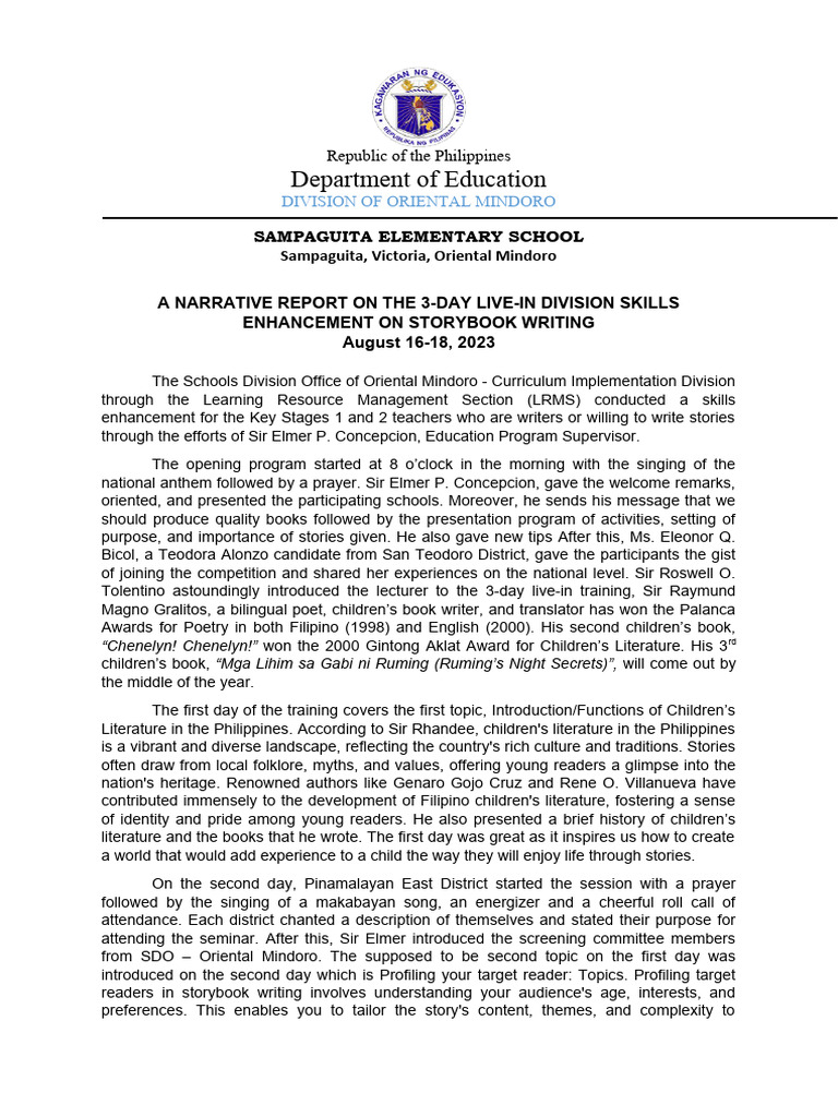 MEMO Project SIKAP - Roxas 2023 | PDF