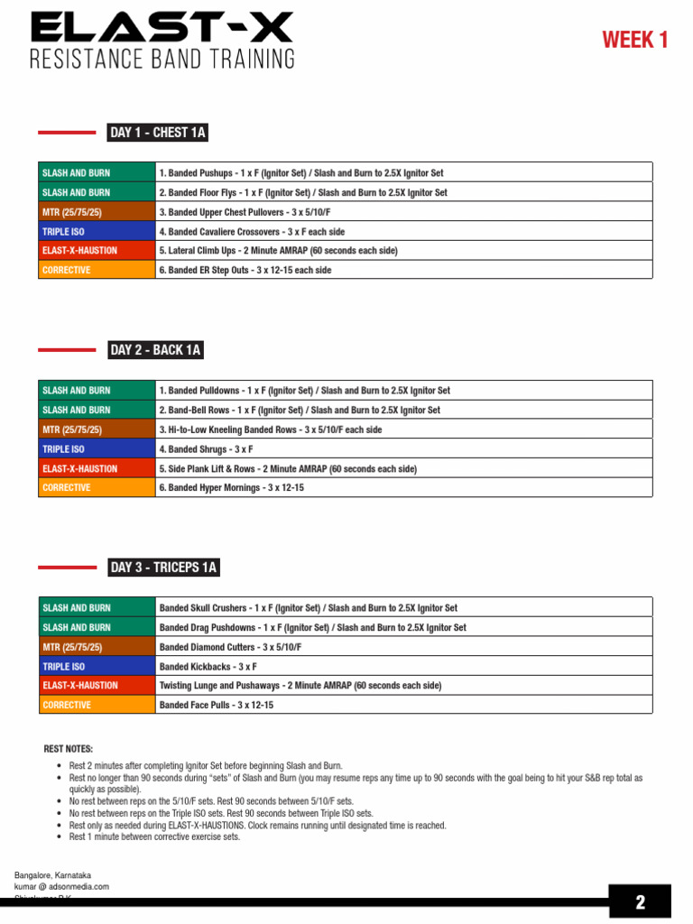 ELAST-X Month 1 Workouts Ink Saver | PDF