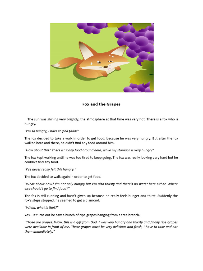 Fox and The Grapes | PDF
