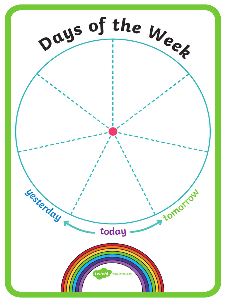 t Tp 7036 Days of the Week Spin Wheel Activity Ver 1 | PDF