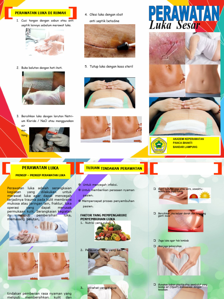 1 LEAFLET PERAWATAN LUKA SESAR A4 Bolak | PDF