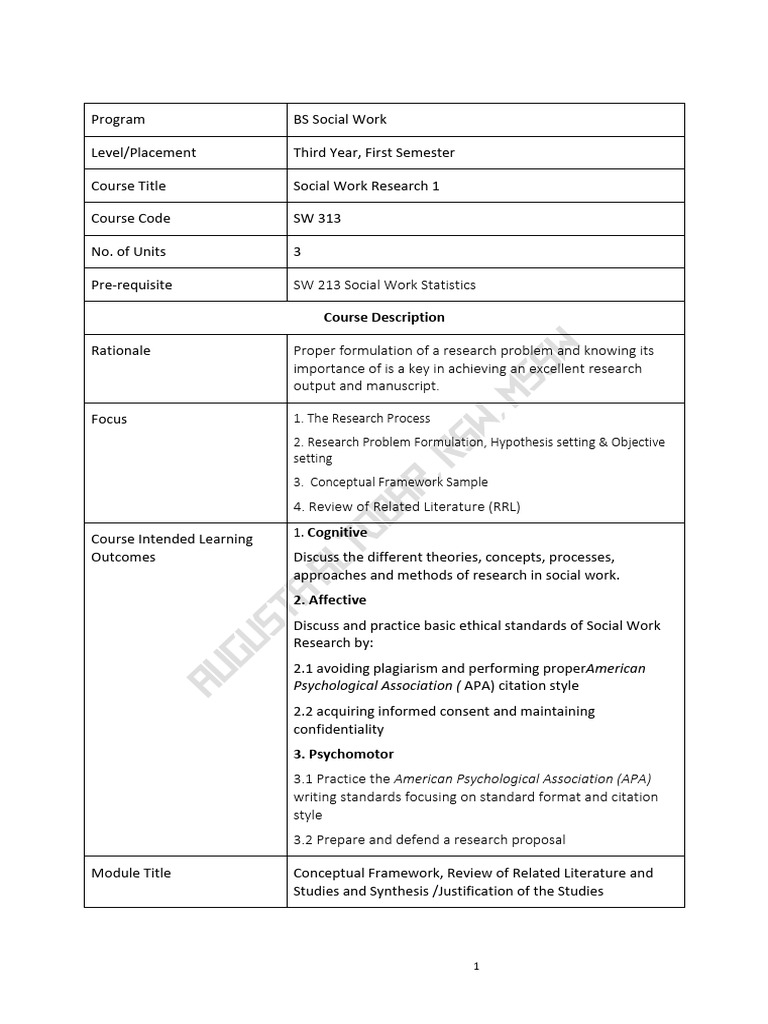 MODULE 4 Conceptual Framework Review of Related Literature and Studies and Synthesis ...
