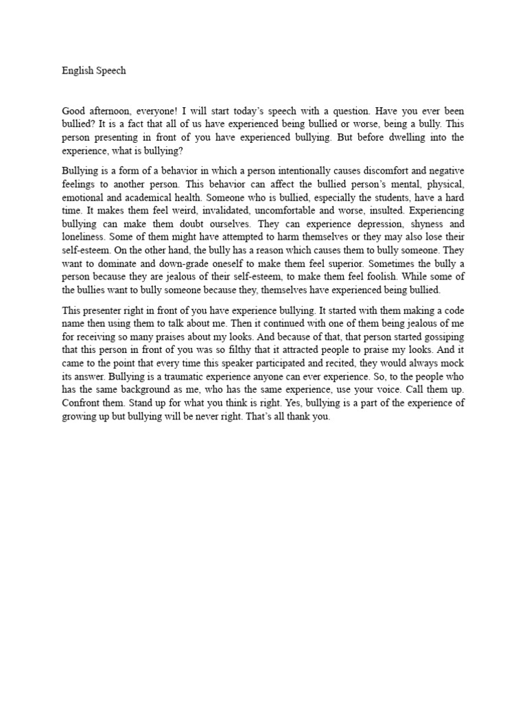 Short English Speech – Speech Topics For Students – XHJRUO