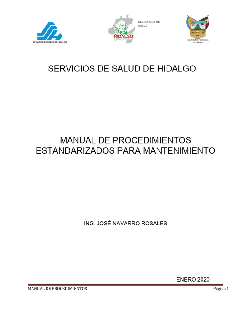 Procedimientos Estandarizados para Mantenimiento | PDF | Presupuesto | Hospital