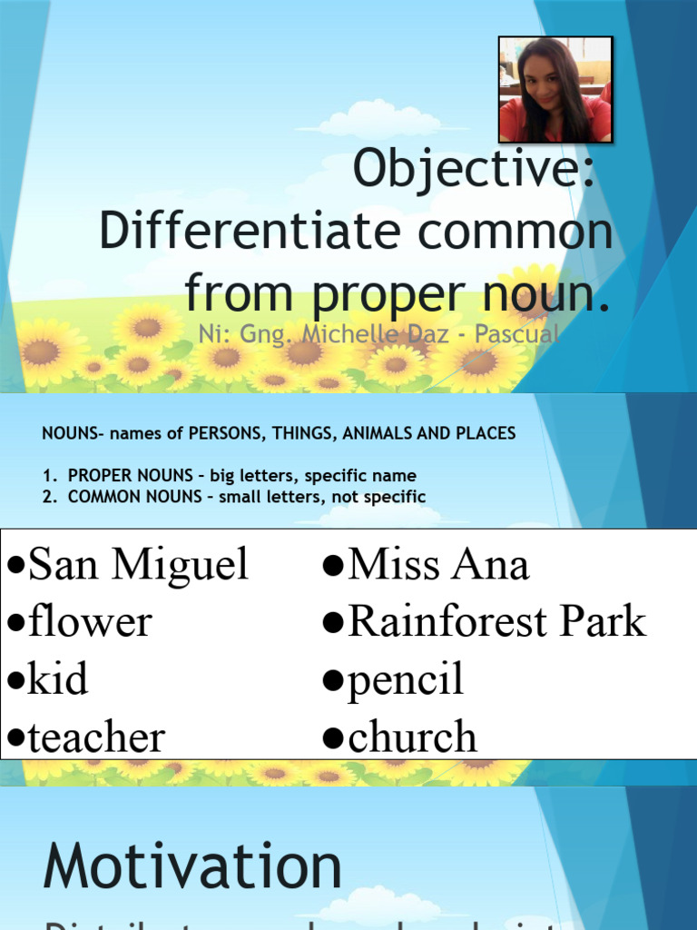 Common vs. Proper Nouns Explained | PDF | Noun | Linguistic Morphology