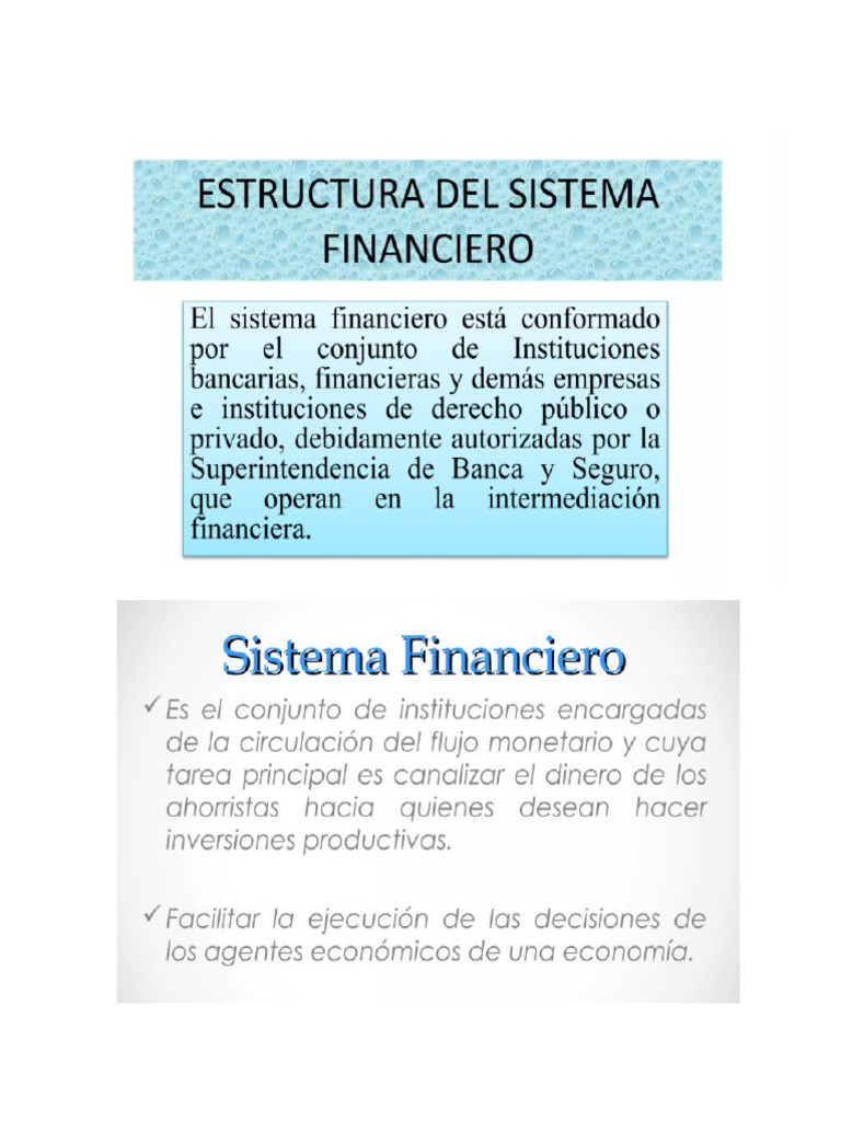 Estructura Del Sistema Financiero | PDF