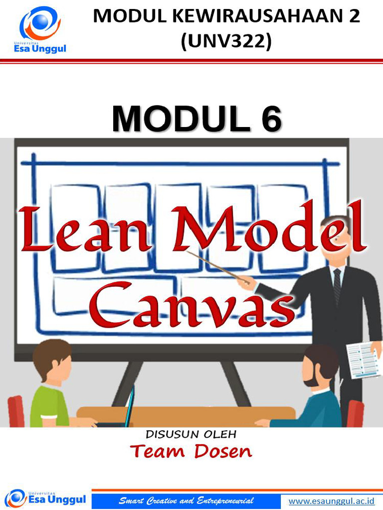 UNV322 - 6 - Modul - Lean Canvas | PDF | Seni