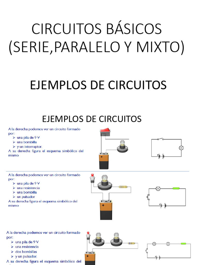 Circuitos Básicos (Serie, Paralelo y Mixto) | PDF