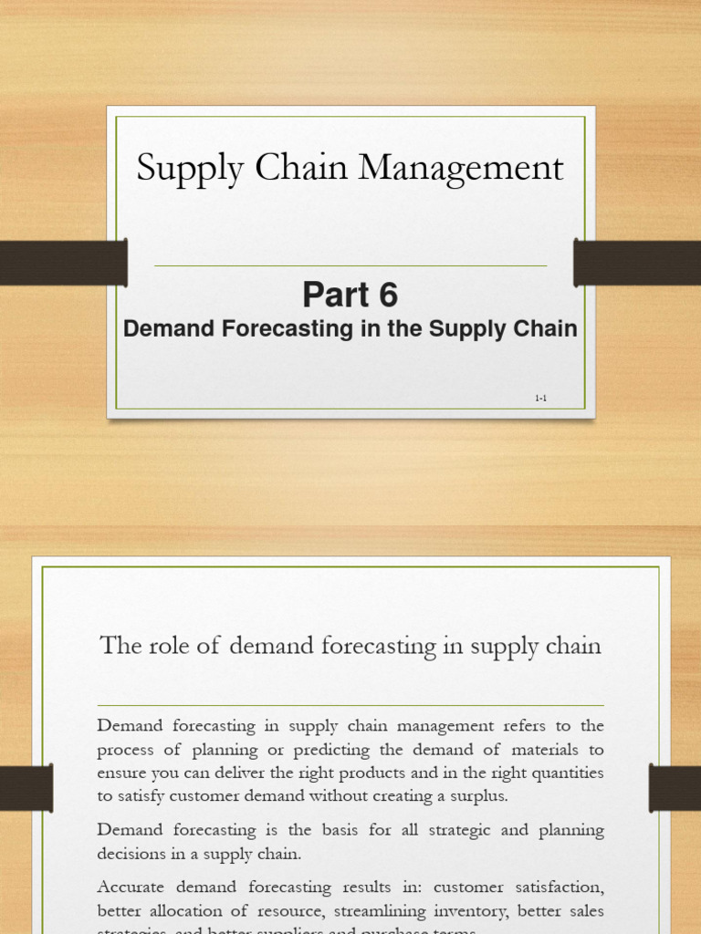 Part 6 Demand Forecasting in The Supply Chain | PDF