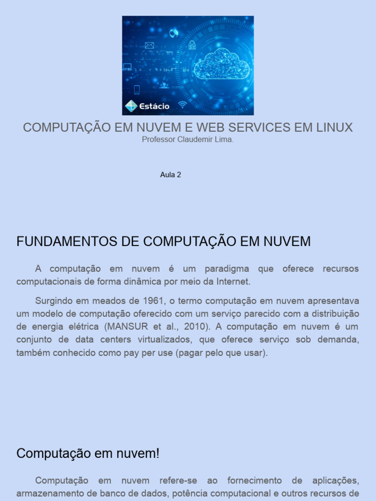 Cloud Computing Aula2 | PDF