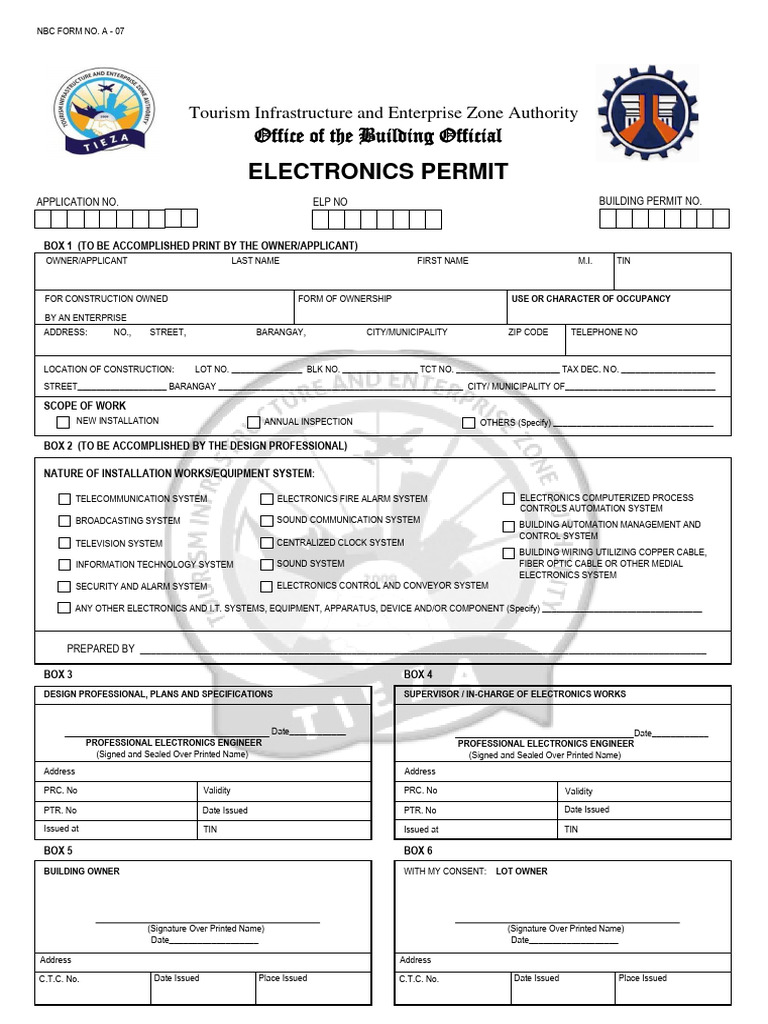 Electronics Permit | PDF