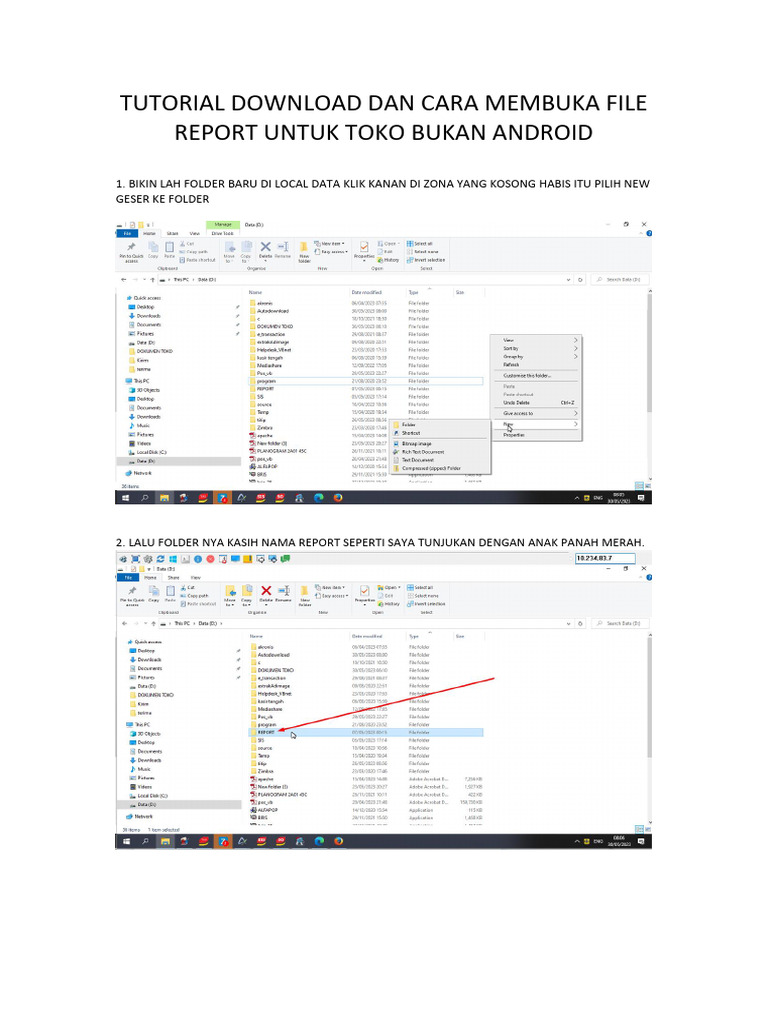 Tutorial Download Dan Cara Membuka File Report Untuk Toko Bukan | PDF