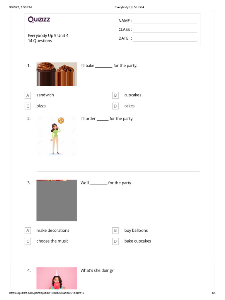 Everybody Up 5 Unit 4 | PDF