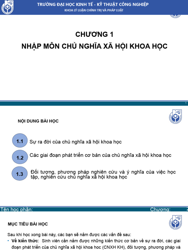 1-CNXH Bài Giảng Điện Tử, Tuần 1 | PDF