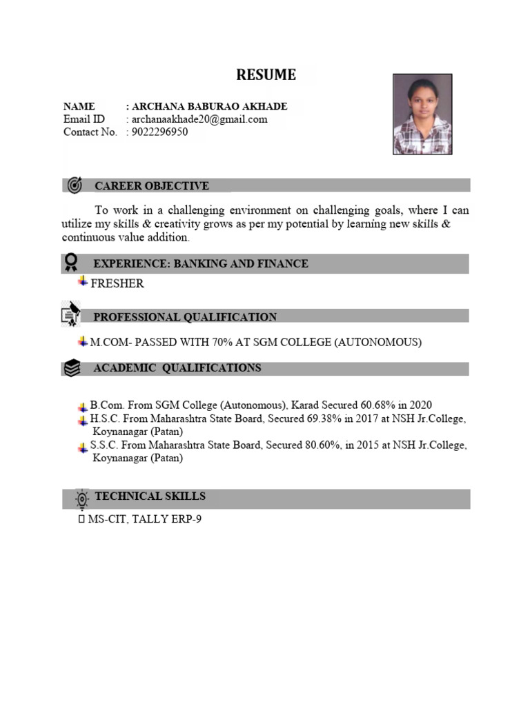 Archana CV | PDF