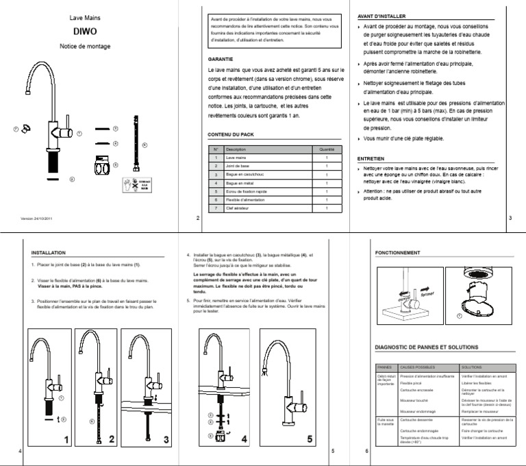 notice-de-montage-robinet-lave-mains-eau-froide-diwo-chrome | PDF