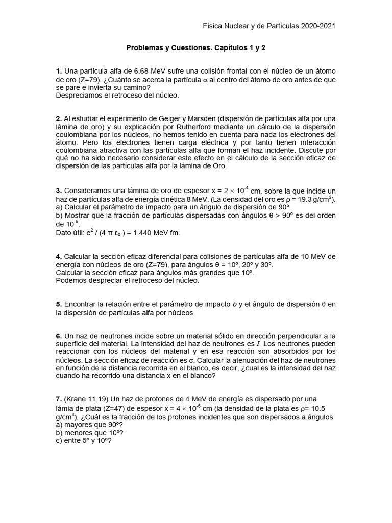 Problemas CAPITULO-02 Enunciados 2020-2021 | PDF | Métodos y materiales de enseñanza | Ciencia y ...