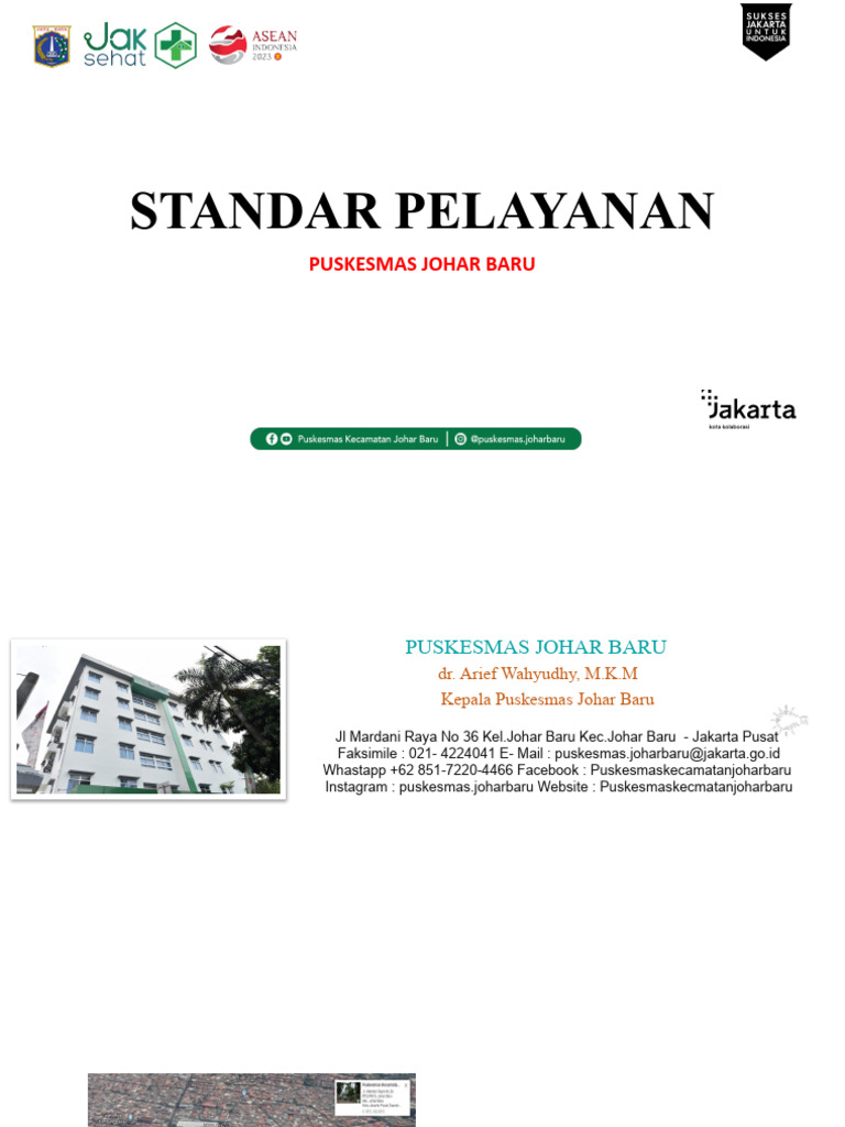 Standar Pelayanan PKC Johar Baru | PDF