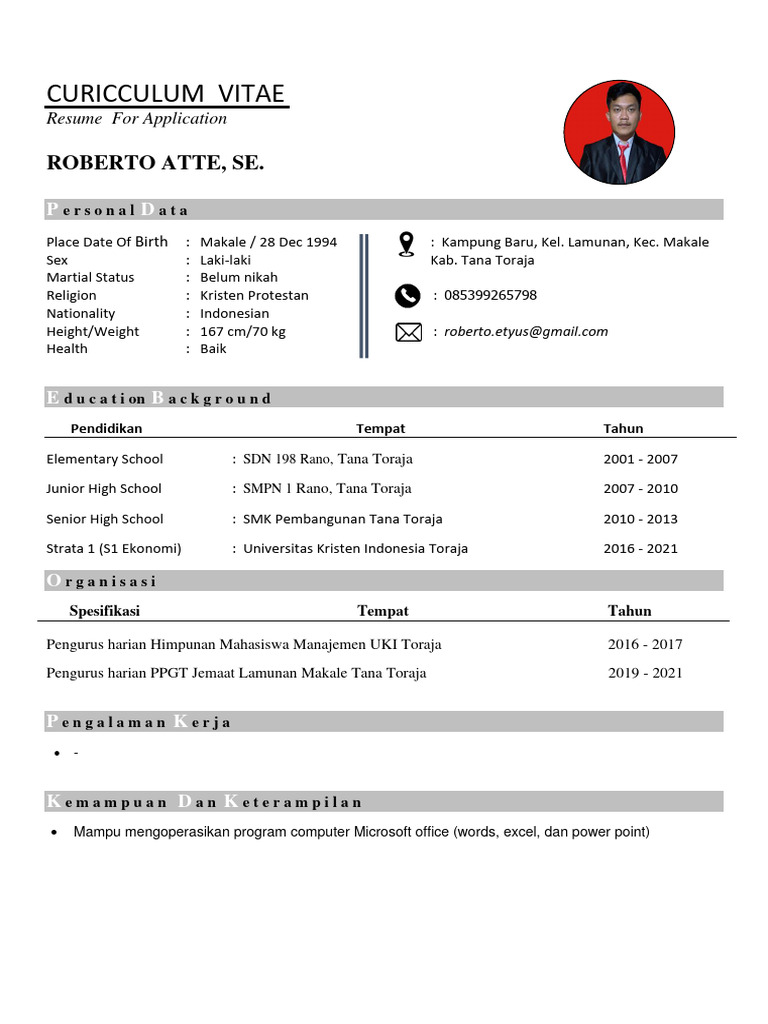 CV Roberto Atte | PDF