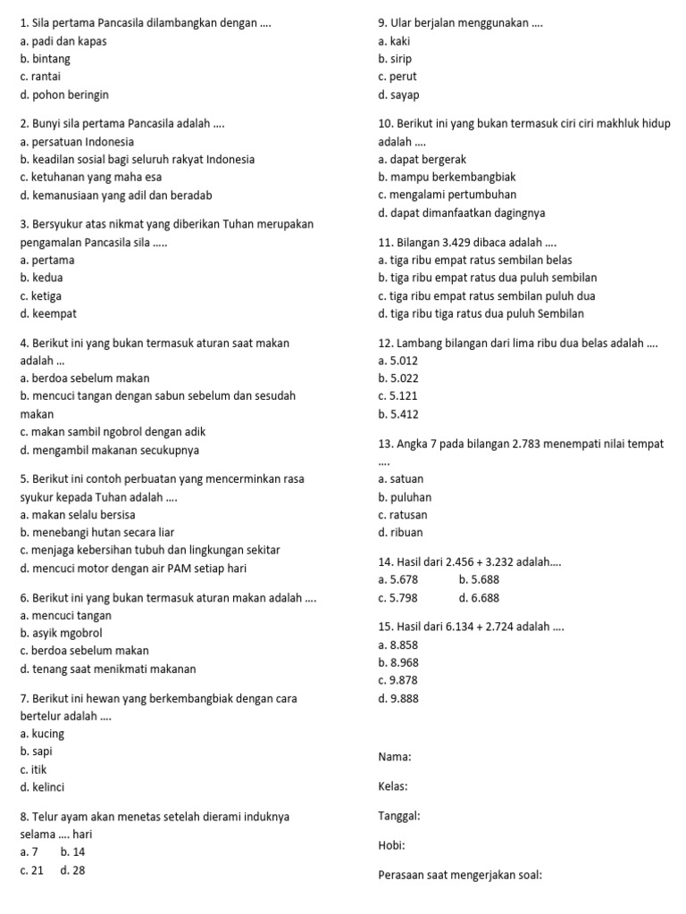 Tugas Anak-Anak | PDF