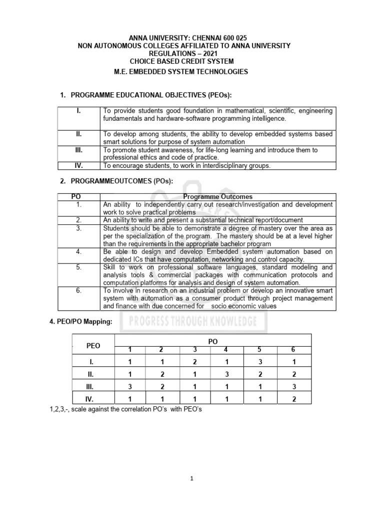Embedded Systems Curriculum Overview | PDF