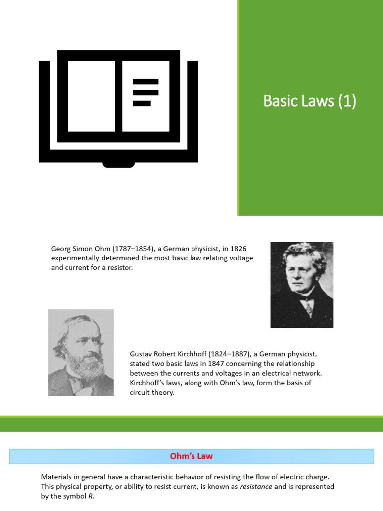 Dc Circuits Basic Laws Part 1 Pdf