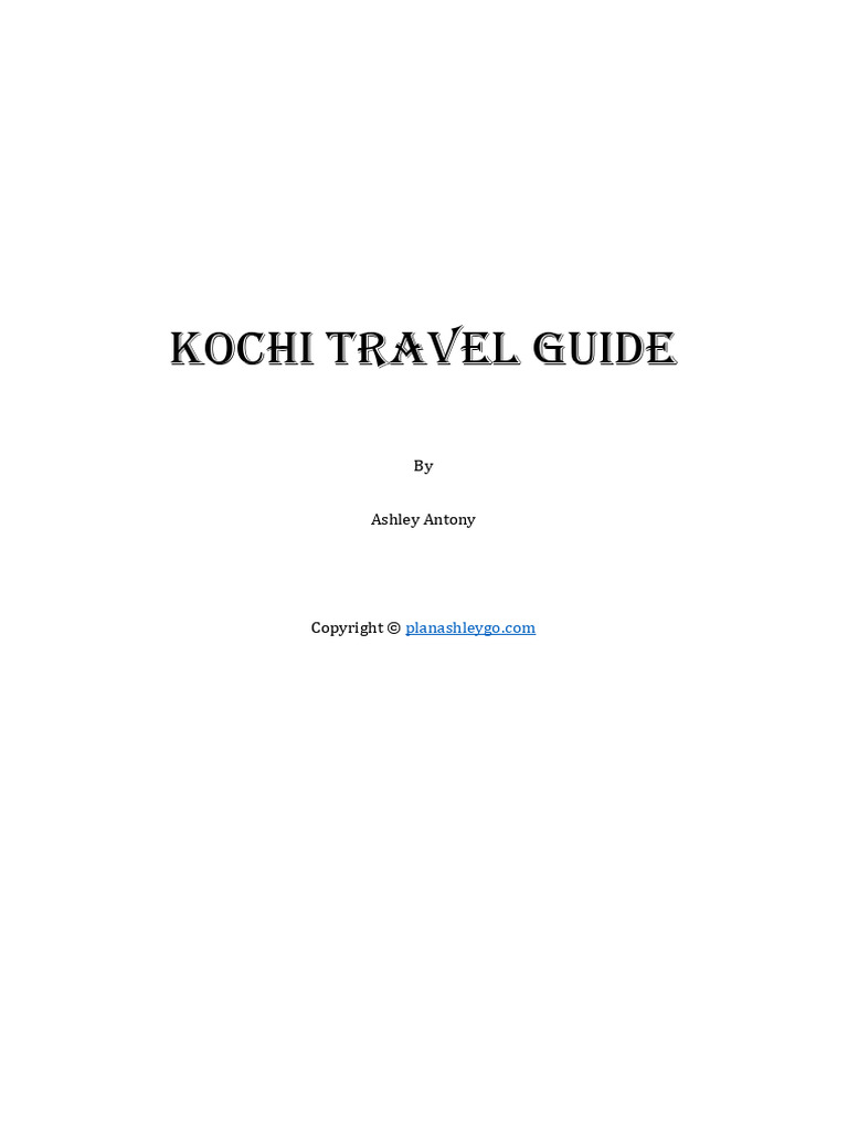 Kochi Travel Guide | PDF