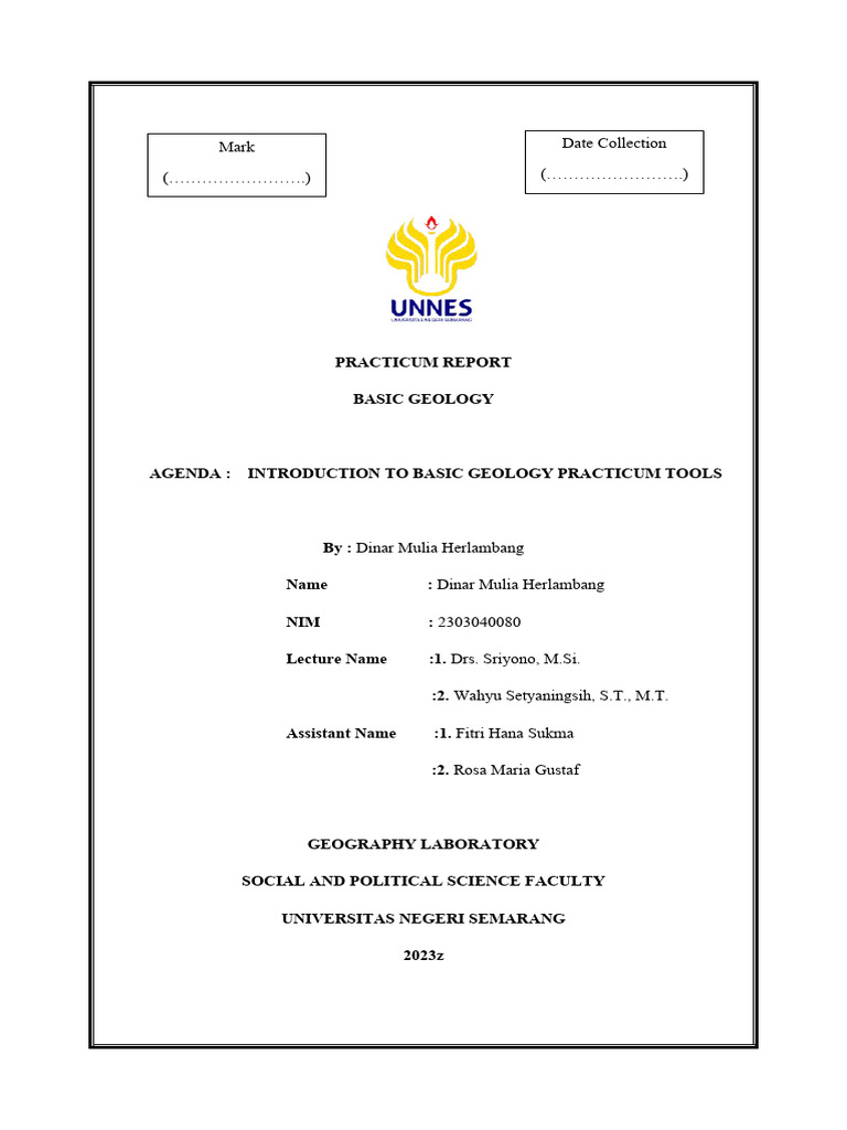 Basic Geology Practicum Report 2023 | PDF