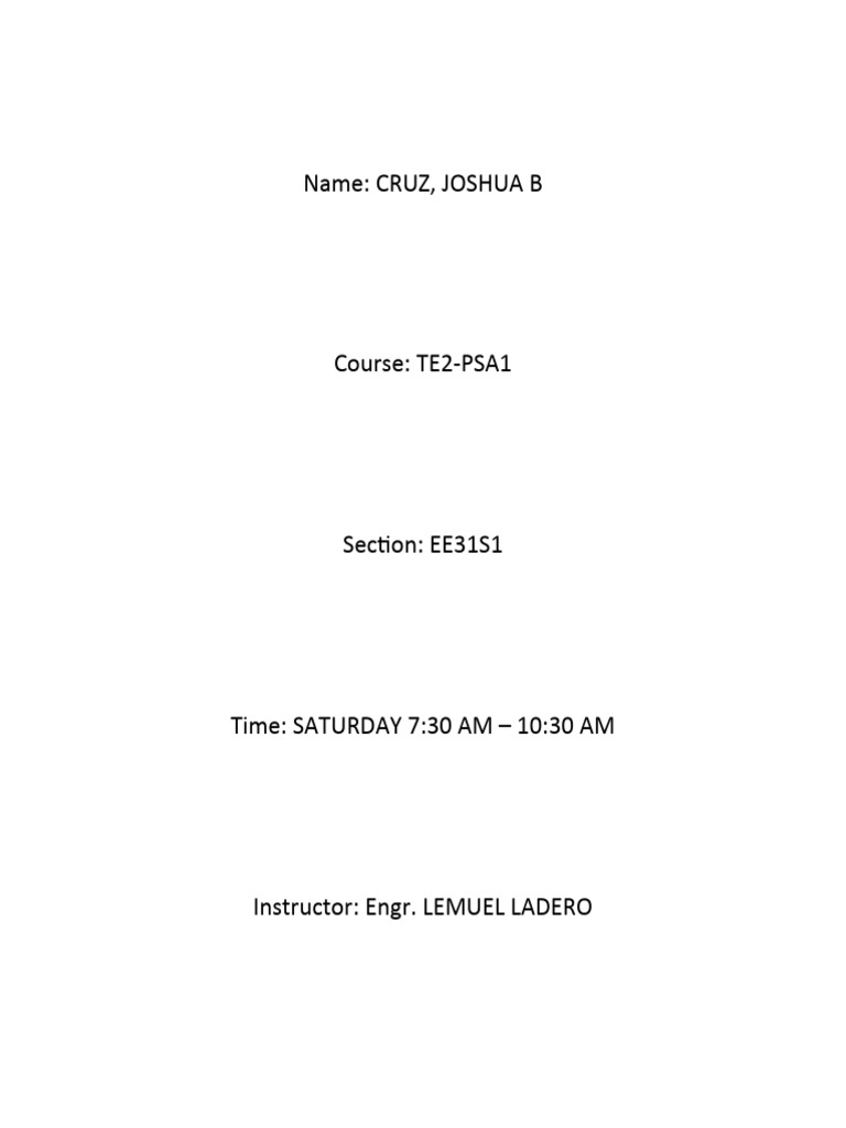 Te2 Psa1 Ablog | PDF