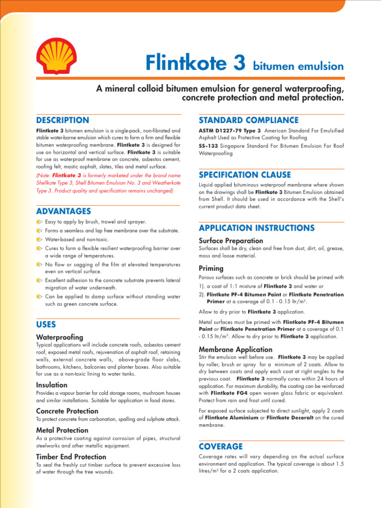 Flintkote-Type-3-TDS | PDF